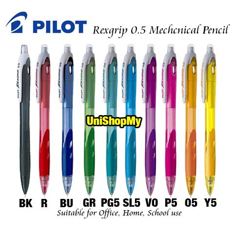 PILOT REXGRIP 0.5 / 0.7 Mechanical Pencil-16 Colours | Shopee Malaysia