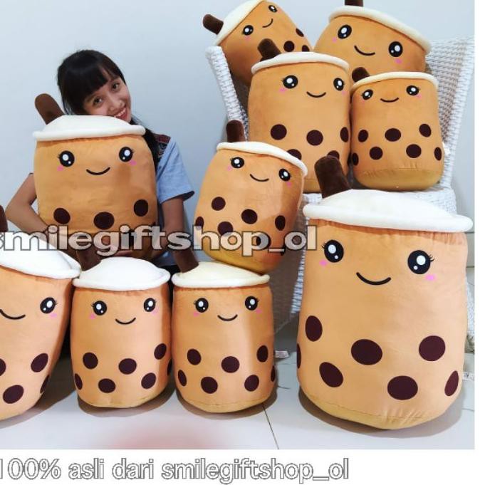 Cute Jumbo Chocolate Boba Dolls (42Cm) | Shopee Malaysia