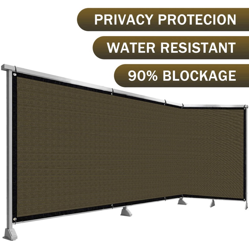 Outdoor Sun Shade Net Brown Color HDPE Anti-UV Plants Privacy Fence ...