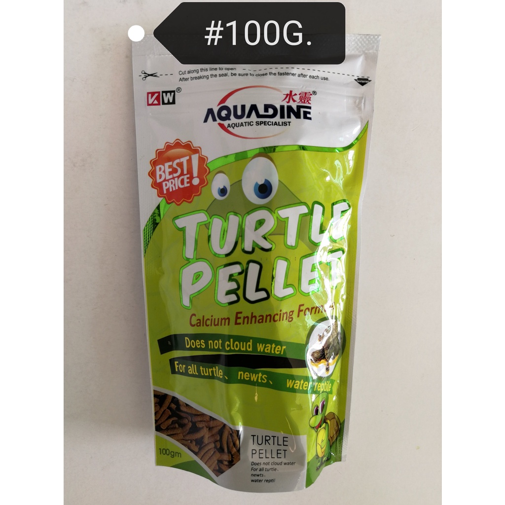 Aquadine Turtle Pellet 100gram Newt Reptile Food Feed Makanan Kura-kura ...