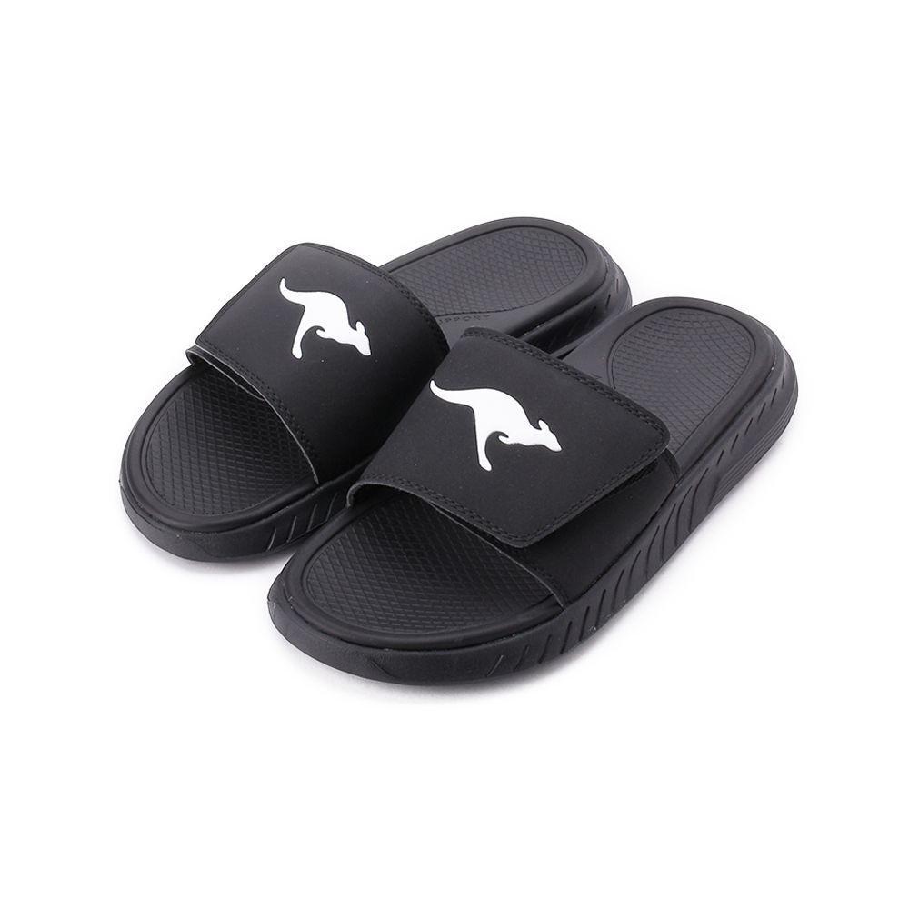 KANGAROOS HYPER SLIDE Velcro Felt Shock Absorber Slippers Black KM21310 ...
