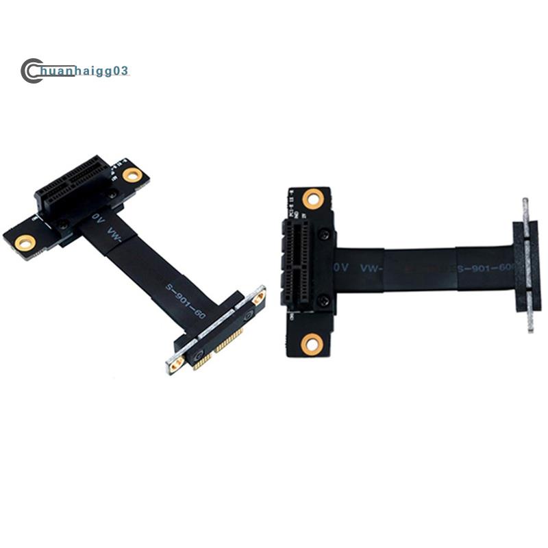 PCIE X1 Riser Cable Dual 90 Degree Right Angle PCIe 3.0 X1 to X1 ...