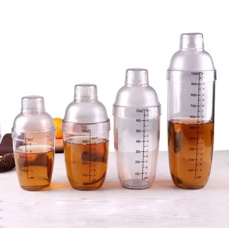 New Cocktail Shaker Home Bar Utensil Plastic Shaker Cup Drink Milk Tea ...