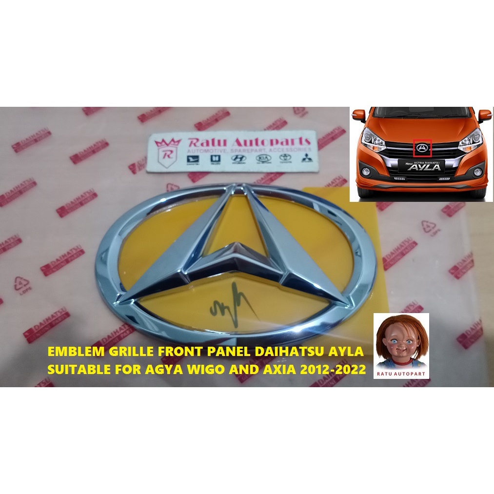 Grille Logo Daihatsu Ayla front Emblem for wigo axia agya same size ...