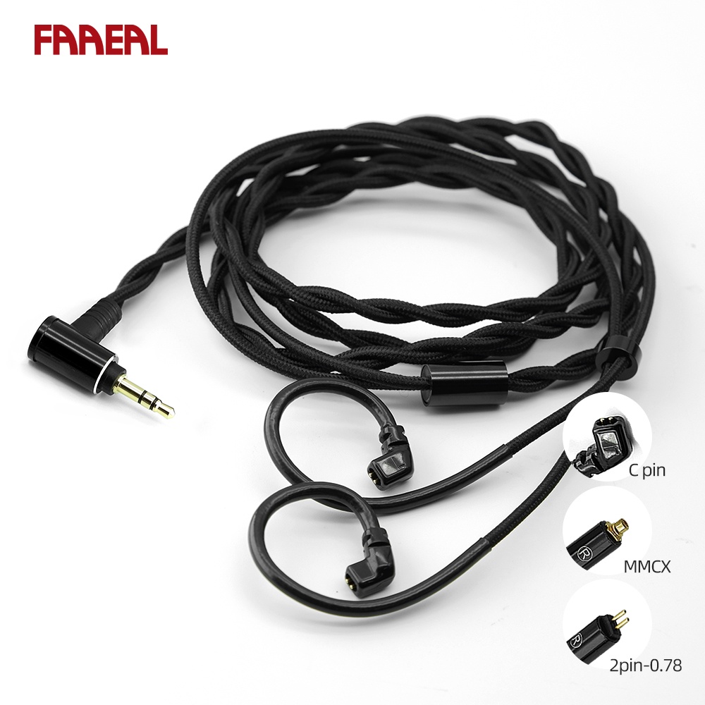 FAAEAL Replacement Cable For KZ EDX ZEX ZSN PRO DQ6 CCA CA4 TRN MT1 PRO BLON BL03 Moondrop Aria ...