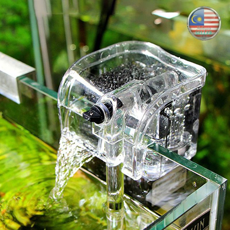 🇲🇾 Aquarium Hanging Filter 3 in 1 Clear Water Purifier Waterfall Filter ...