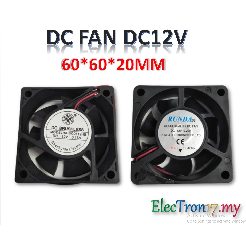 DC 12V 0.15A 0.20A DC Brushless Fan Cooling Fan Mini Blower 50x50x20mm 60x60x20mm | Shopee Malaysia