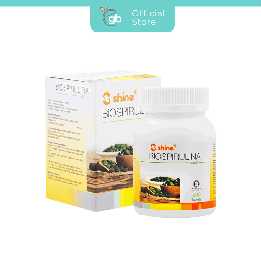 Shine Biospirulina Tablet (200 Tabs) | Shopee Malaysia