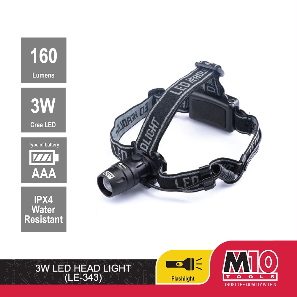 M10 LED Head Light (3W) LE343 | Shopee Malaysia