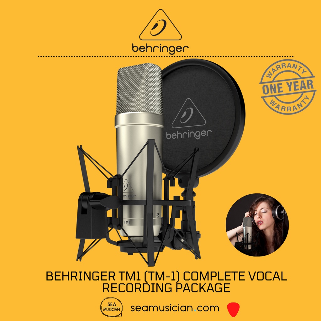 BEHRINGER TM1 COMPLETE MICROPHONE RECORDING PACKAGE.TM1 MIC, SHOCK ...