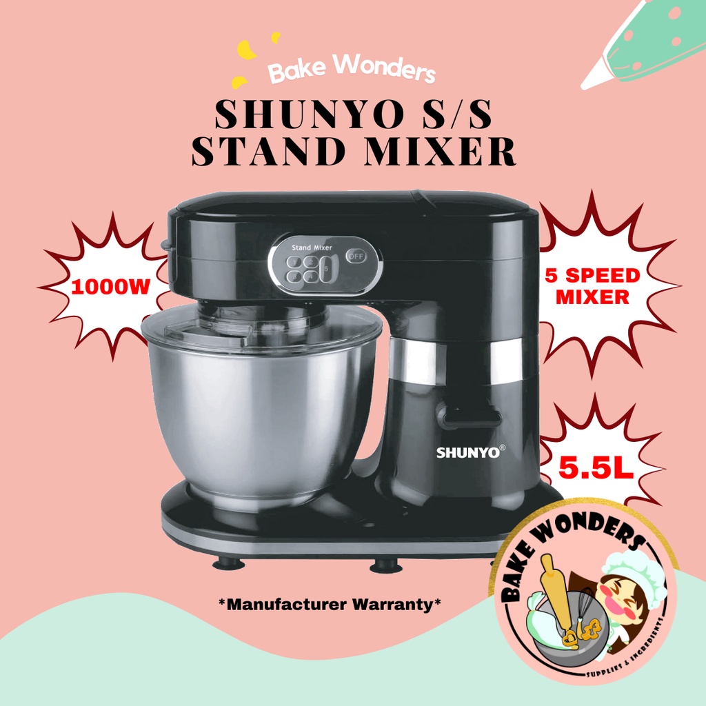 Shunyo Stand Mixer/ 5.5L Heavy Duty Commercial Stand Mixer/ 5 Speed ...