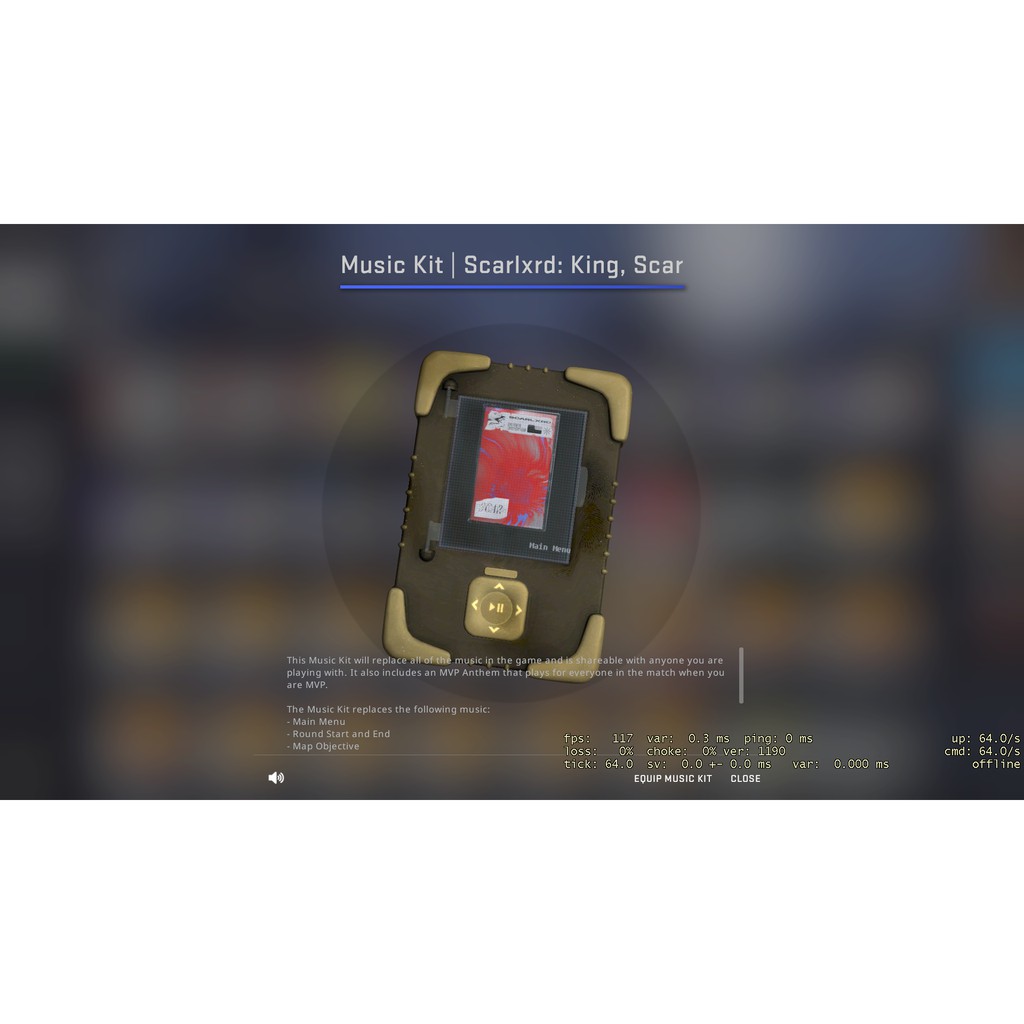 CSGO Skin: Music Kit (Scarlxrd : King, Scar) | Shopee Malaysia