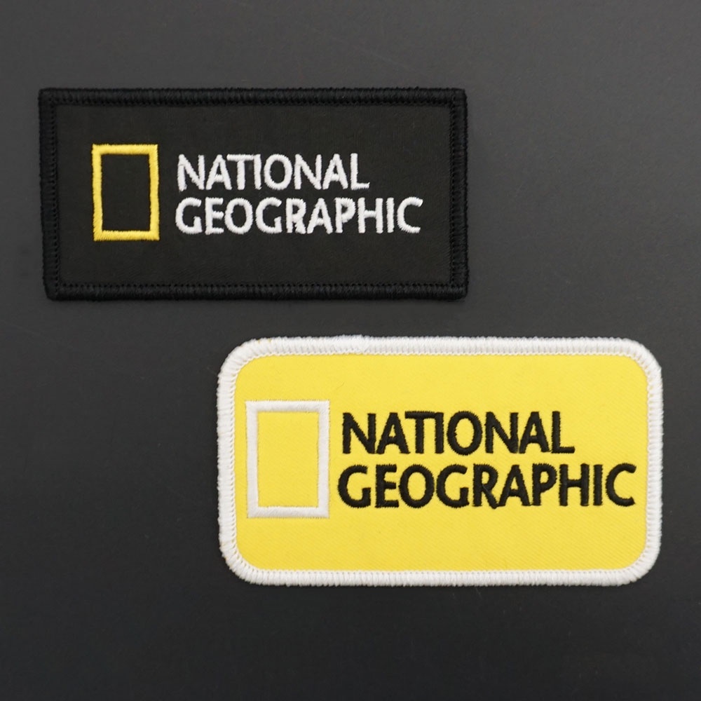 【Customized 】American Geographic logo 3D Embroidery Velcro Patch ...