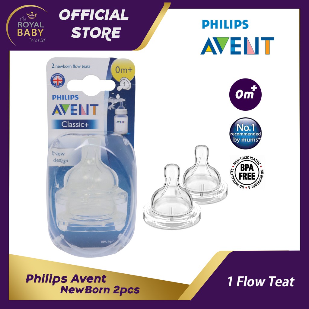 Philips Avent Classic+ 2pcs Newborn Flow Teats (0m+) | Shopee Malaysia