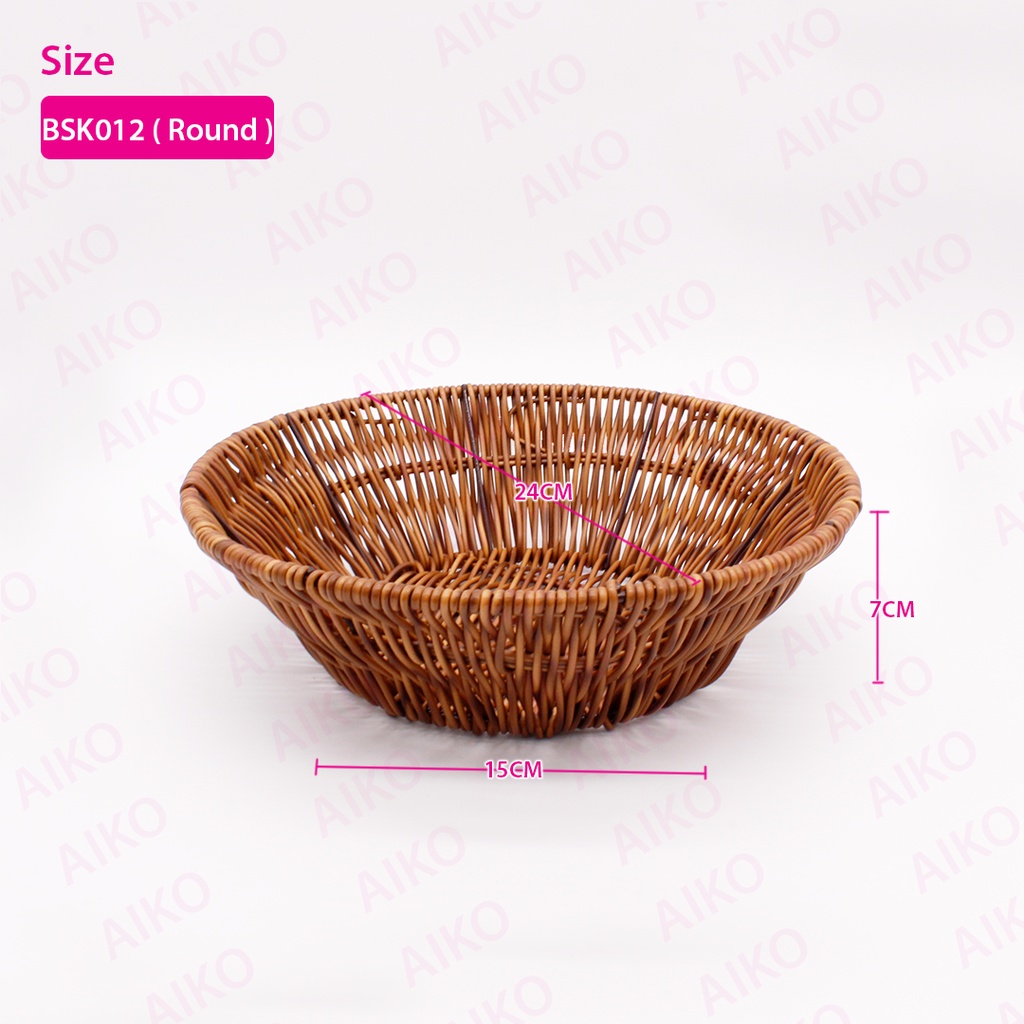 (AIKO) BASKET RATTAN/FRUIT/ MULTIPLE DESIGN / BAKUL PELBAGAI DESIGN | Shopee Malaysia