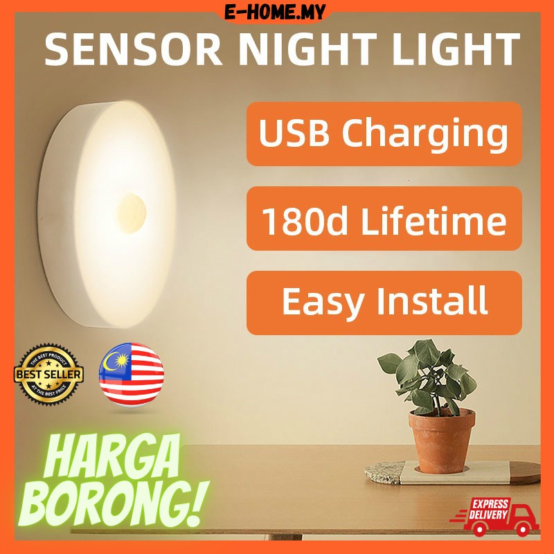 Motion Sensor Automatic LED Light Lampu [Rechargeable] LED Body ...