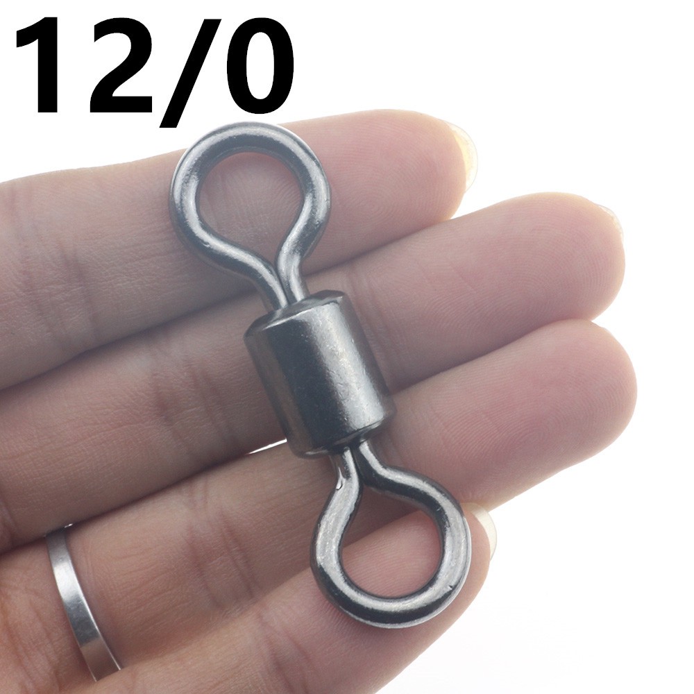 big size Rolling Barrel fishing swivel 12/0-1/0# super large Solid Ring ...