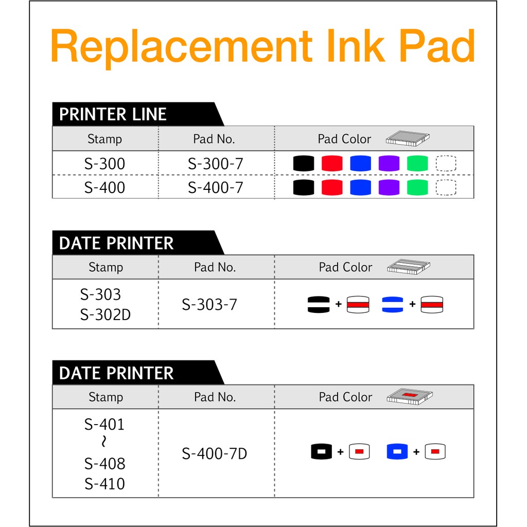 Shiny Replacement Ink Pad (For Model S300-S303- 400, S401-410) | Shopee ...