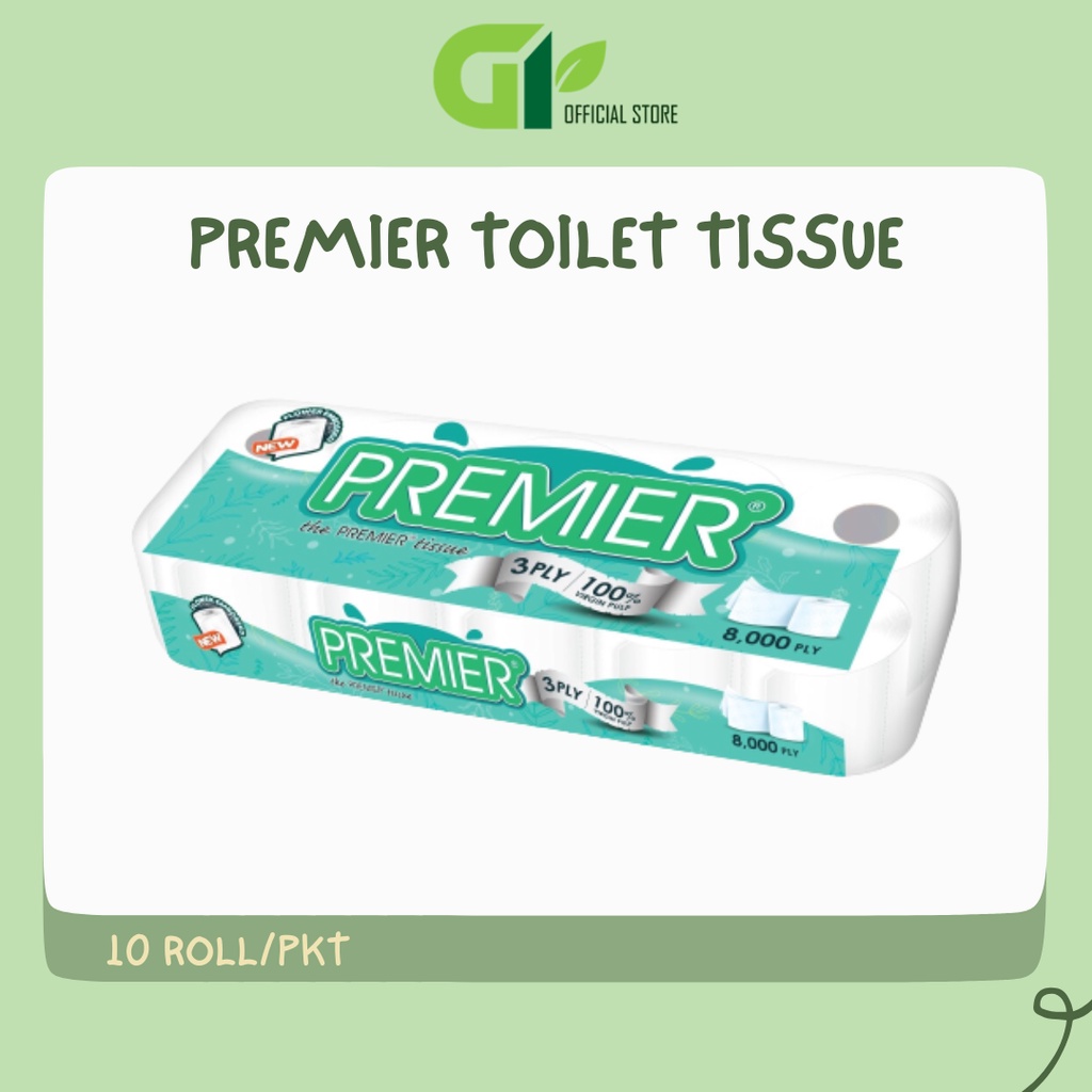 [GY Office] Premier Pulp Toilet Rolls/Tissue 3PLY (10'R/PKT) | Shopee ...