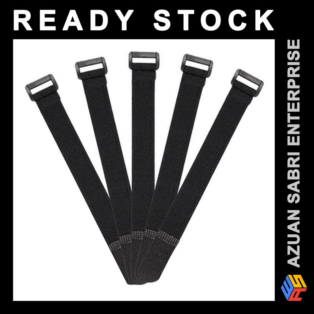 5pcs 20cm/30cm/50cm Reusable Velcro Hook & Loop Strap Organiser for ...