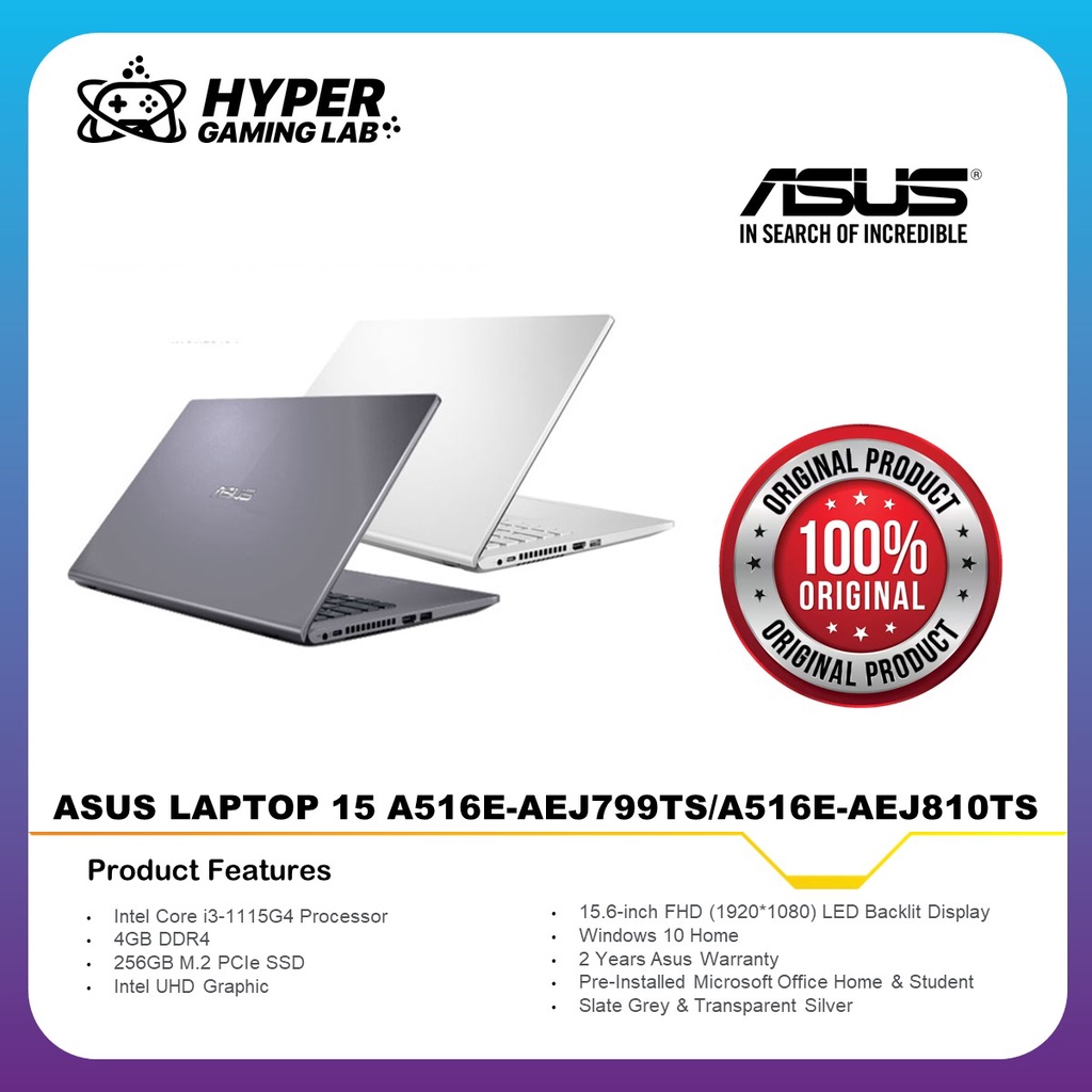 Asus 15 A516E-AEJ810TS/A516E-AEJ799TS Laptop (15.6" FHD/I3-1115G4/4GB ...
