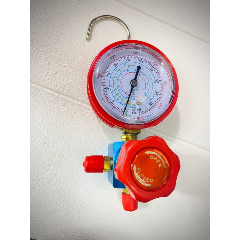 AIRCOND & CAR A/C MANIFOLD GAUGE GAS METER LOW PRESSURE SINGLE GAUGE CT-470L【 R22/R404/R407/R410 ...