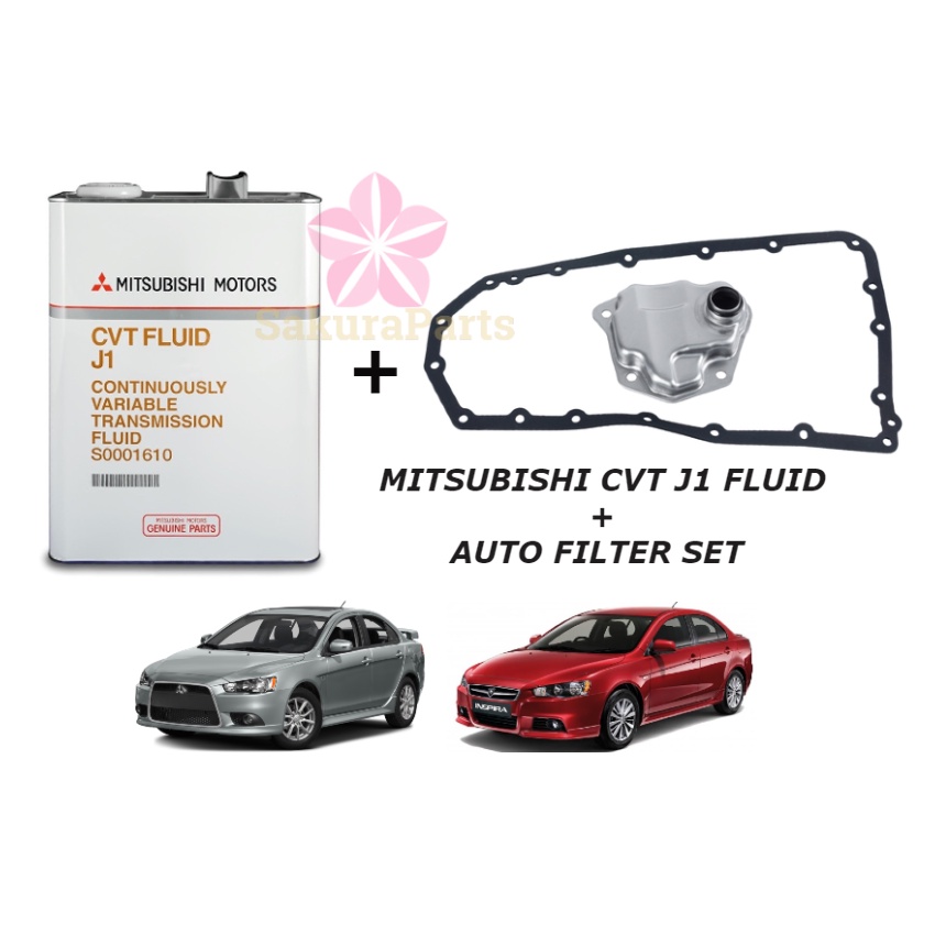 Mitsubishi CVT FLUID J1 CVT Transmission Fluid 4L + AUTO FILTER Set For ...