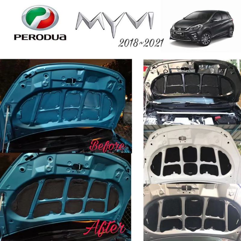 Perodua Bonnet Cover Sponge Mat Soundproof Baru span bonet Aruz Ativa ...