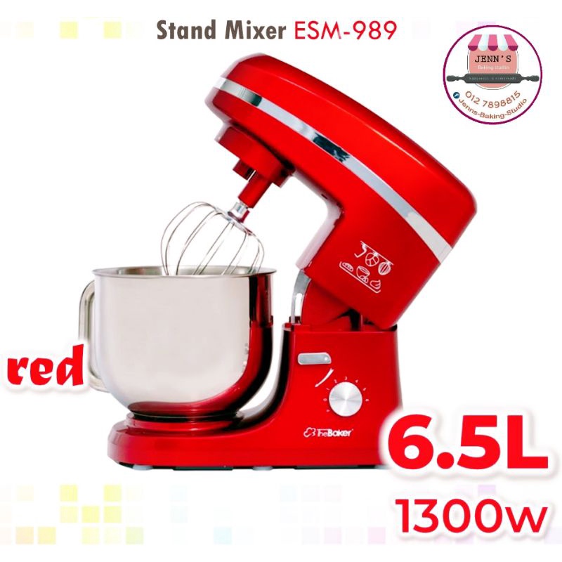 THE BAKER Stand Mixer ESM-989 - Red White Pink Blue (6.5L/1300W) | Shopee Malaysia