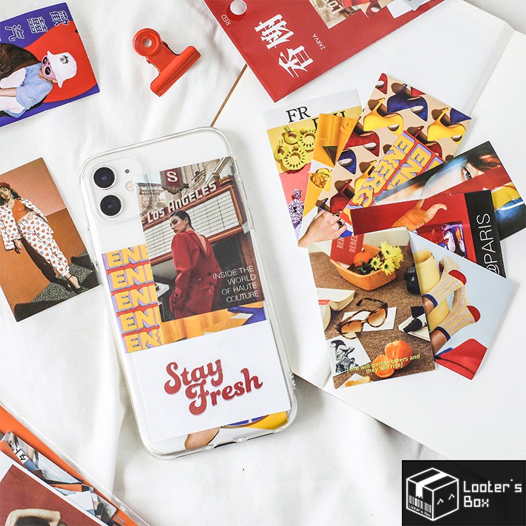 40 Pcs Vibrant Color Artist Magazine Style Journal Decorative Sticker ...