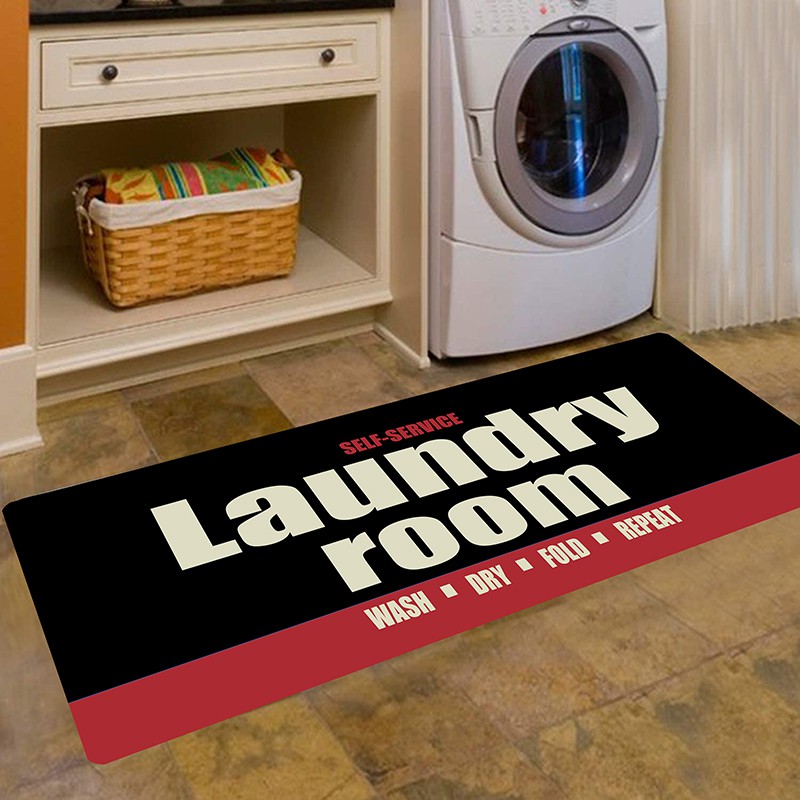 Laundry mats Laundry Rugs for Laundry Room Non-Slip Machine Washable ...