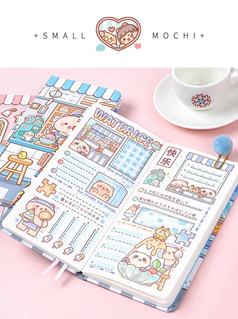 Little Mochi Weeks Journal Book Cute Journal Notebook Free Sticker Cute ...