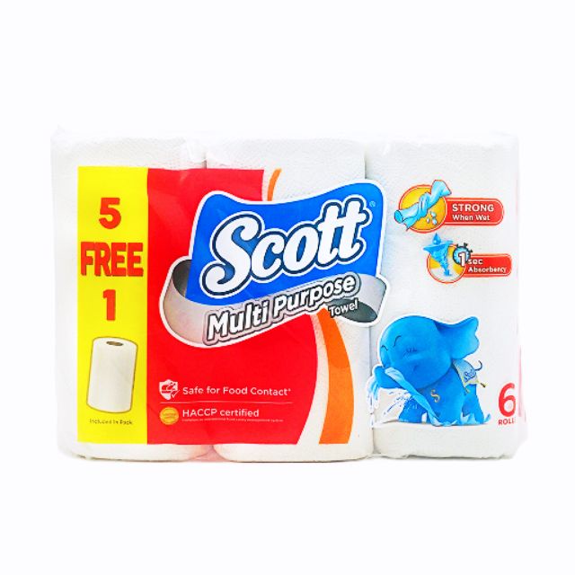 SCOTT KITCHEN TOWEL (5+1ROLLS) | Shopee Malaysia