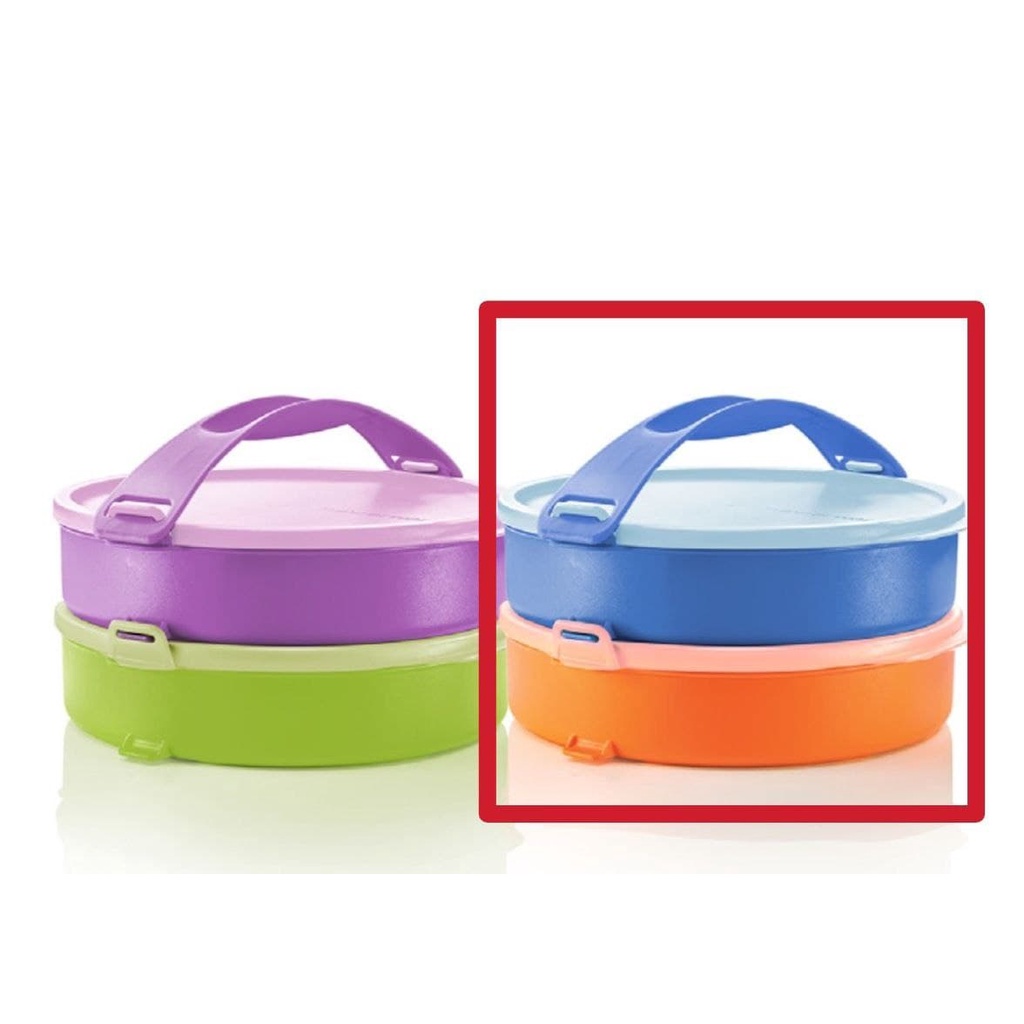 Tupperware Round Click To Go Microwaveable (2pcs) 880ml with handle ...