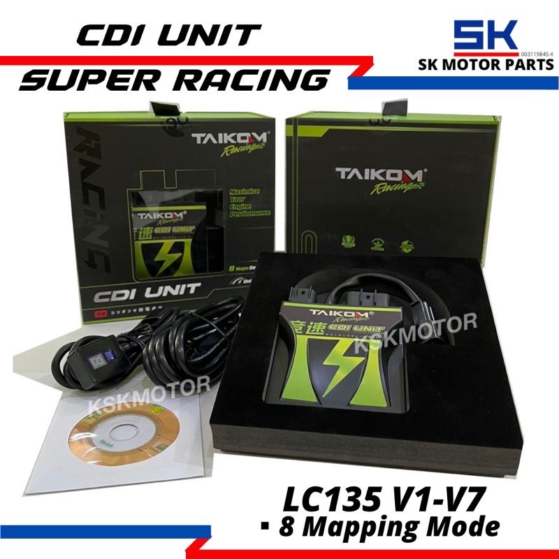 Super Racing CDI Unit LC135 V1-V7 TAIKOM(8 MAPPING MODE)(DYNO SOCKET)(8 ...