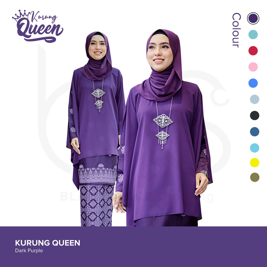 [Baju Kurung Moden] KURUNG QUEEN + CAPE(DARK PURPLE) | Shopee Malaysia