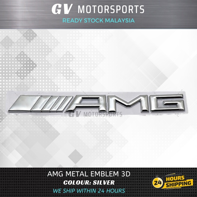 READY STOCK Mercedes-Benz AMG Logo Car Rear Trunk Body Decal Emblem ...