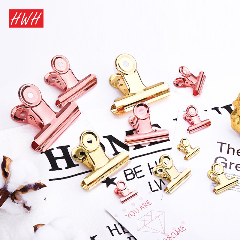 HWHOME Multifunction Metal Clip Small Object Bills Folder Paper Rose ...