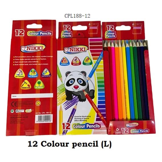 NIKKI COLOURS PENCIL 12 COLOURS (LONG) | Shopee Malaysia