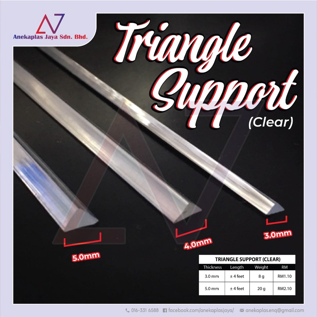 Triangle Support (Clear/ Transparent) | Shopee Malaysia