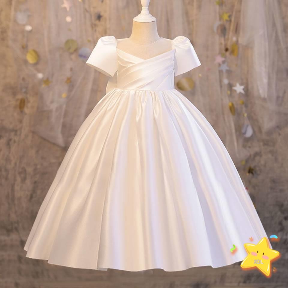 Baju Gaun Budak Perempuan Girl Birthday Gift Girls' dresses new satin ...