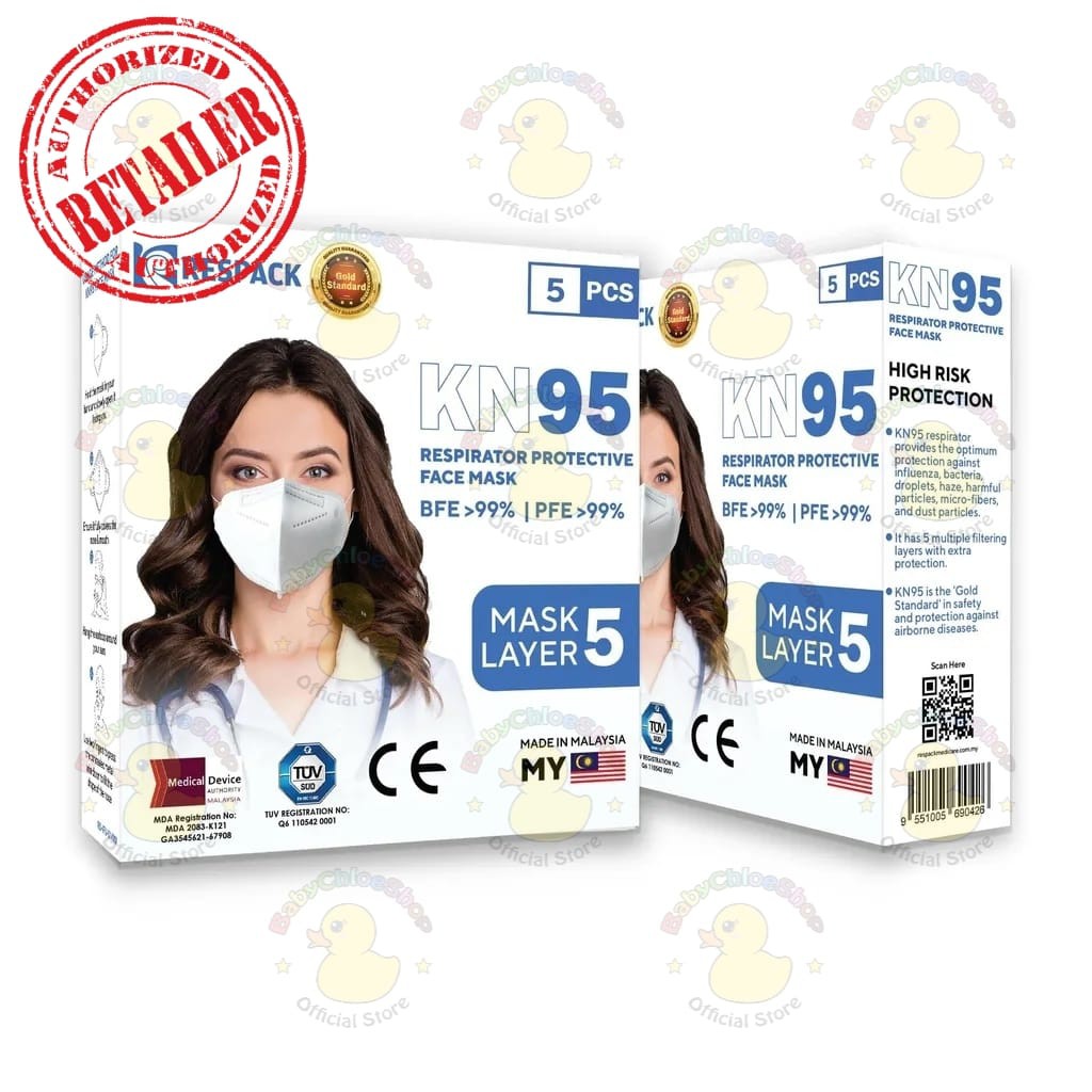READY STOCK! RESPACK KN95 5 PLY Respirator High Protective Face Mask (5 Pieces) | Shopee Malaysia