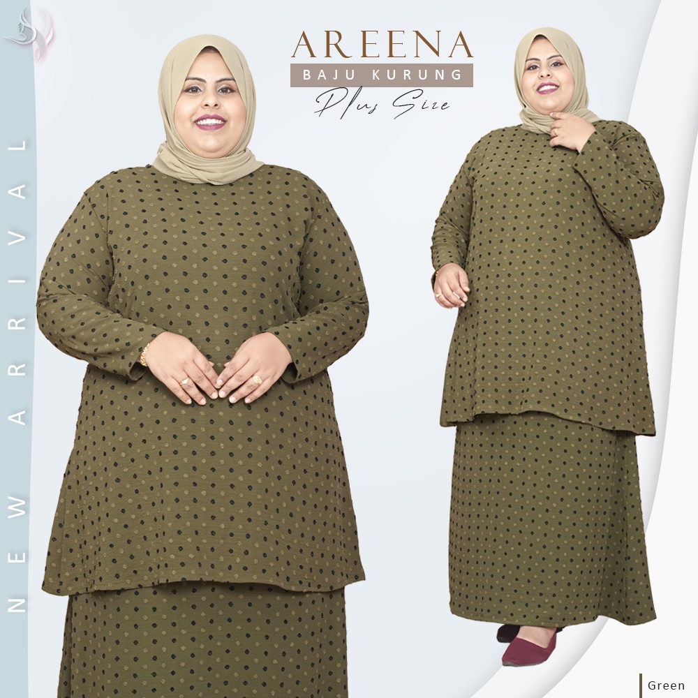 Plus Size Areena Baju Kurung Moden by Haute Binti Muslimah | Shopee ...