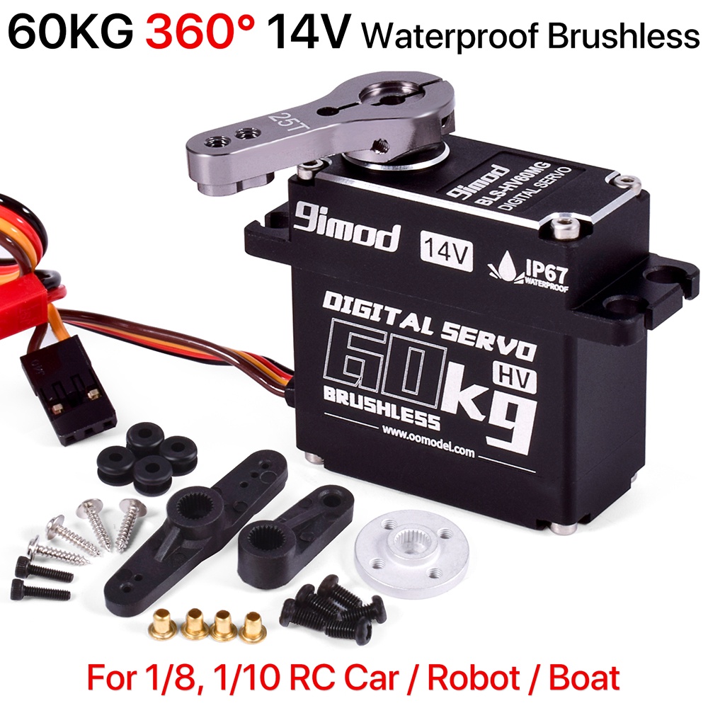 9IMOD SERVO BLS-HV60MG 60KG Servo RC High Torque Waterproof Brushless ...