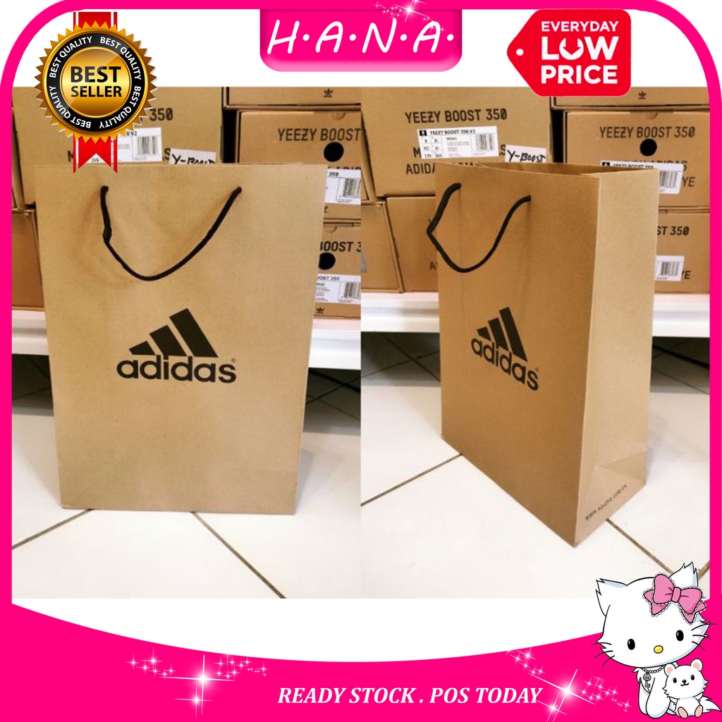 ADIDAS PAPER BAG Packaging bag Portable paper bag gift bag sport paper ...