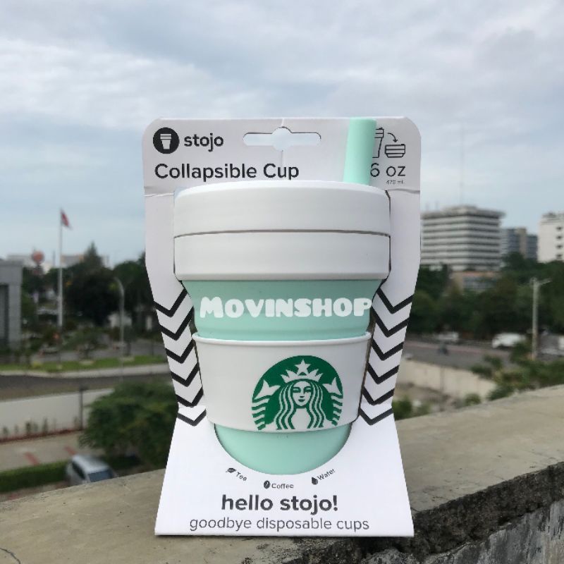 Starbucks Stojo Colabsible Cup with Straw | Shopee Malaysia