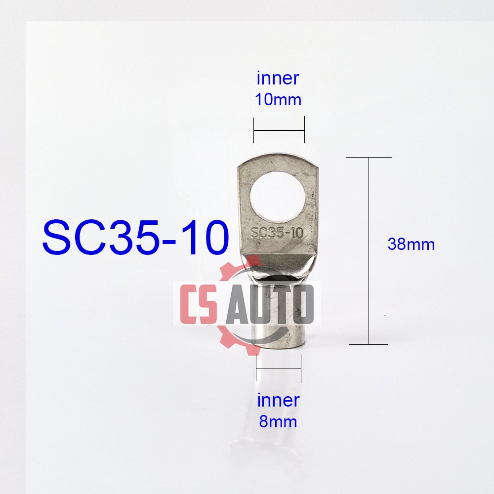 CS SC35-10 Battery Bolt Hole Tinned Copper Cable lug Battery Terminal ...