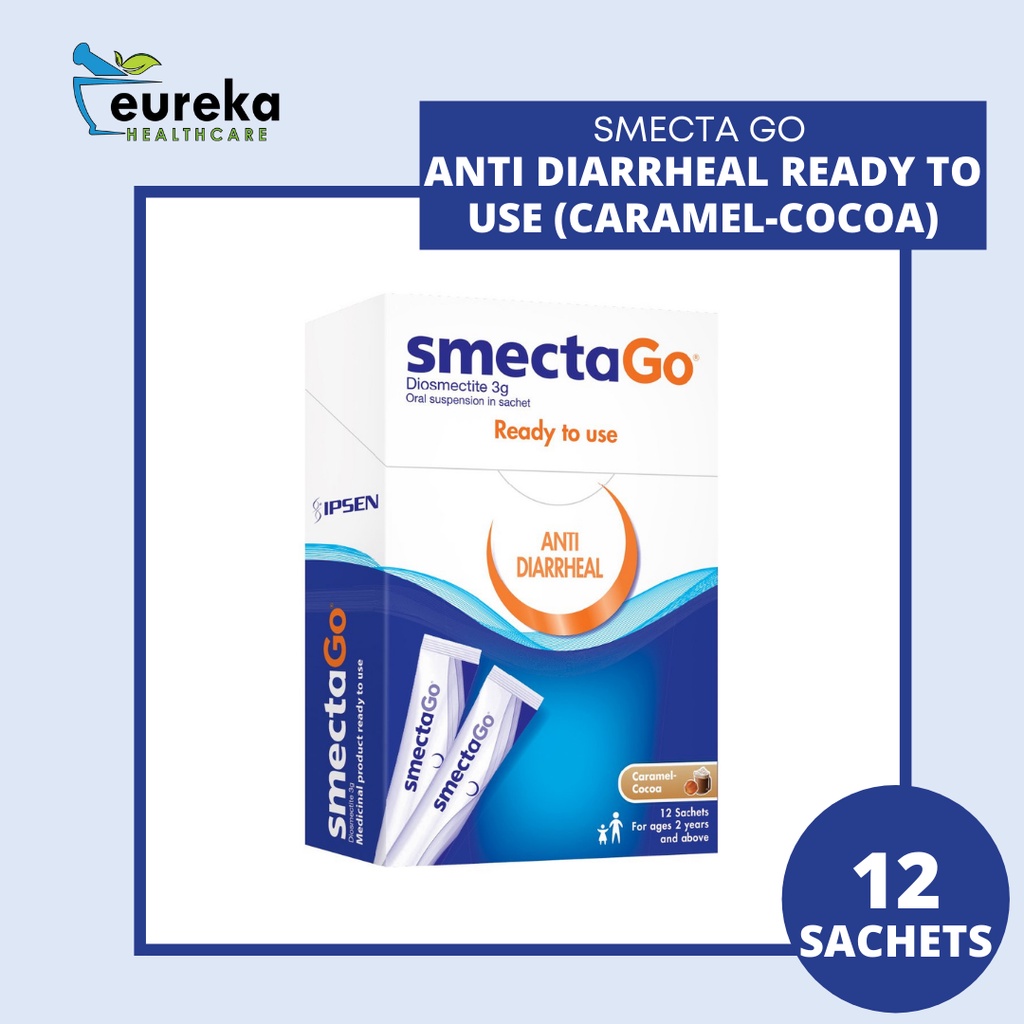 SMECTA GO ANTI DIARRHEAL READY TO USE (CARAMEL-COCOA) 3G X 12 SACHETS ...