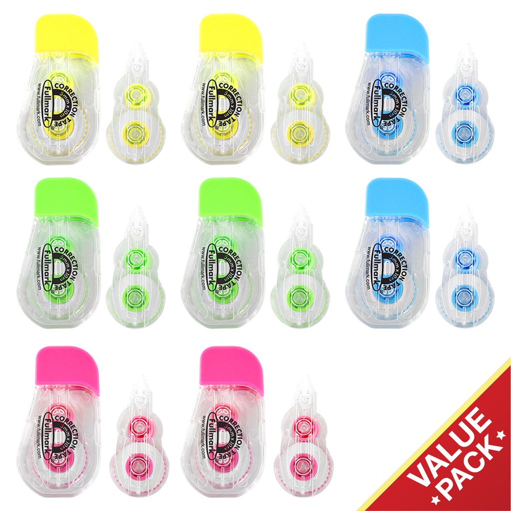 Fullmark Correction Tape with Refill - 8 + 8 pack (Model G) | Shopee ...