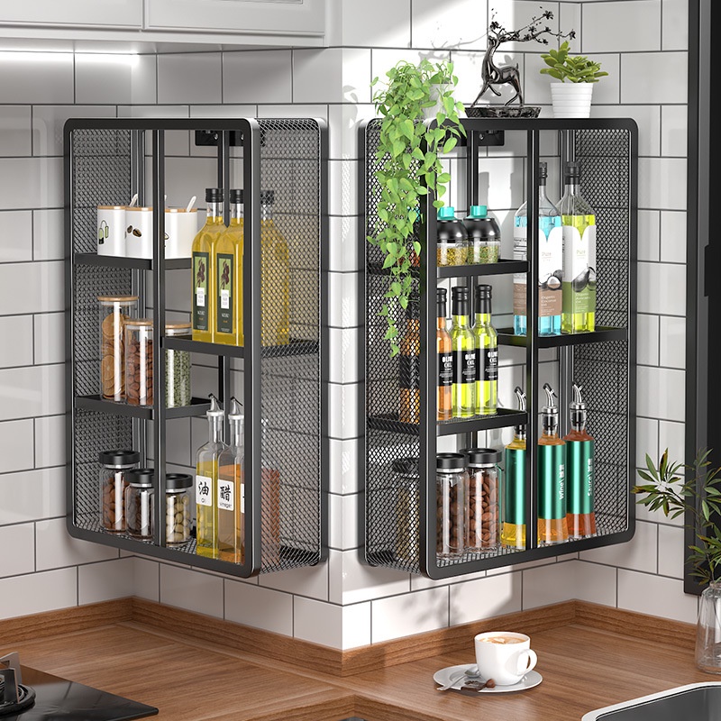 Kitchen Rack Organizer Wall Mounted - Hanging Spice Seasoning Organizer ...